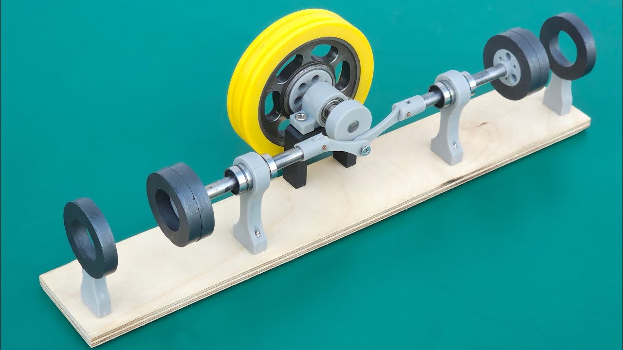 The Flywheel free Rotation from Double Magnet Engine - YouTube