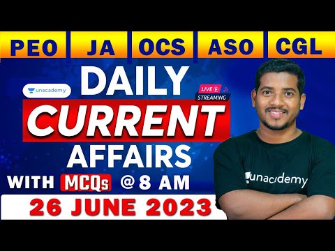 Daily Current Affairs Live | 26 June 2023 |  Bibhuti Sir