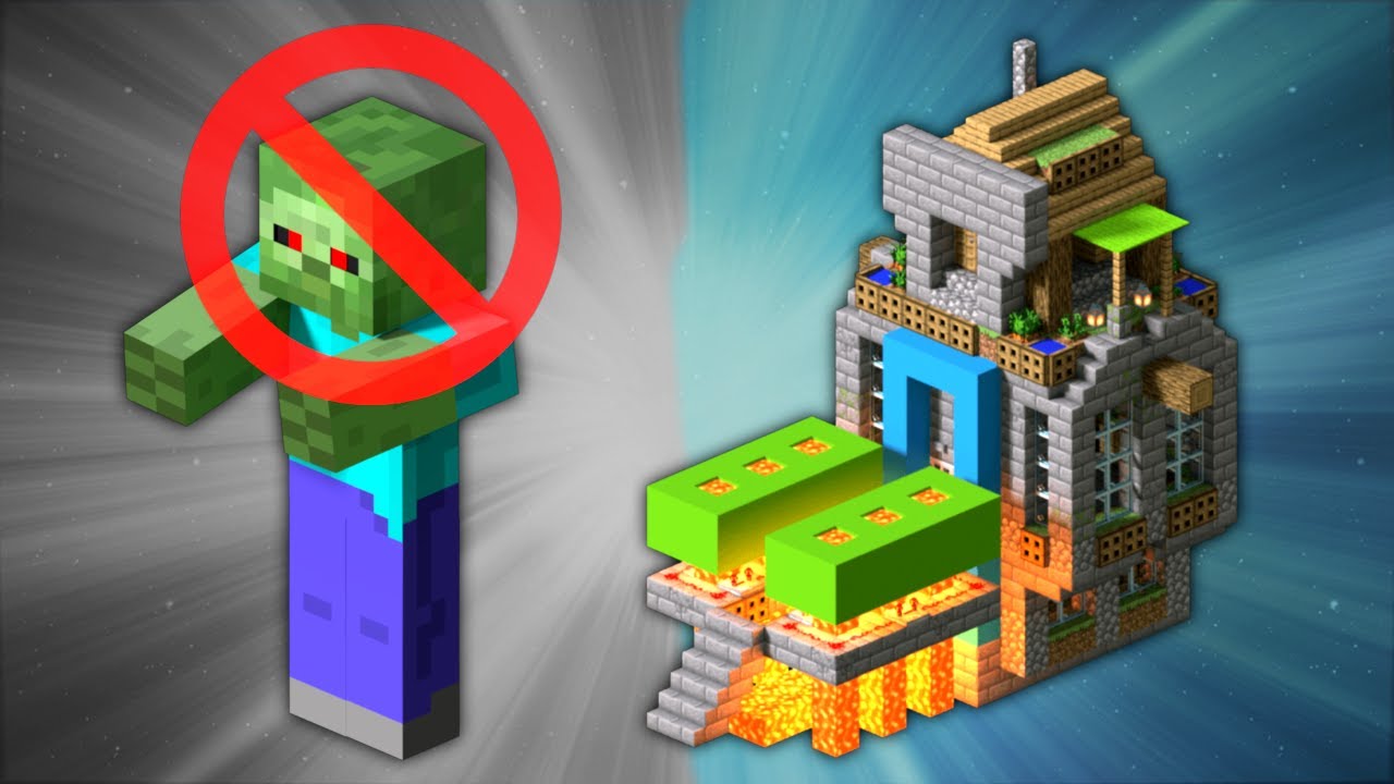 Minecraft: How to Build a Zombie Proof House #2 - YouTube