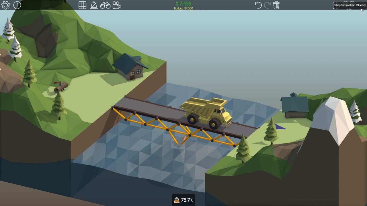 Poly Bridge 1-11 Low Cost Bridge - YouTube