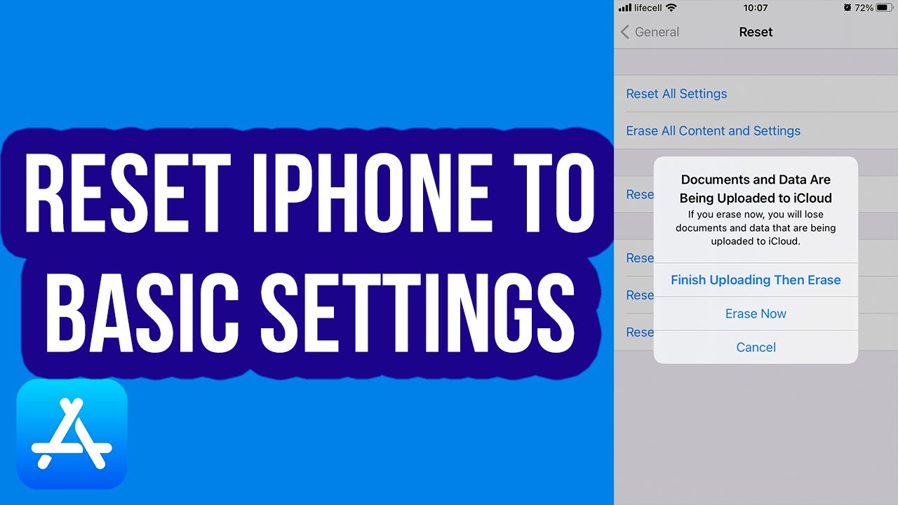How to Reset iPhone to Basic Settings - YouTube