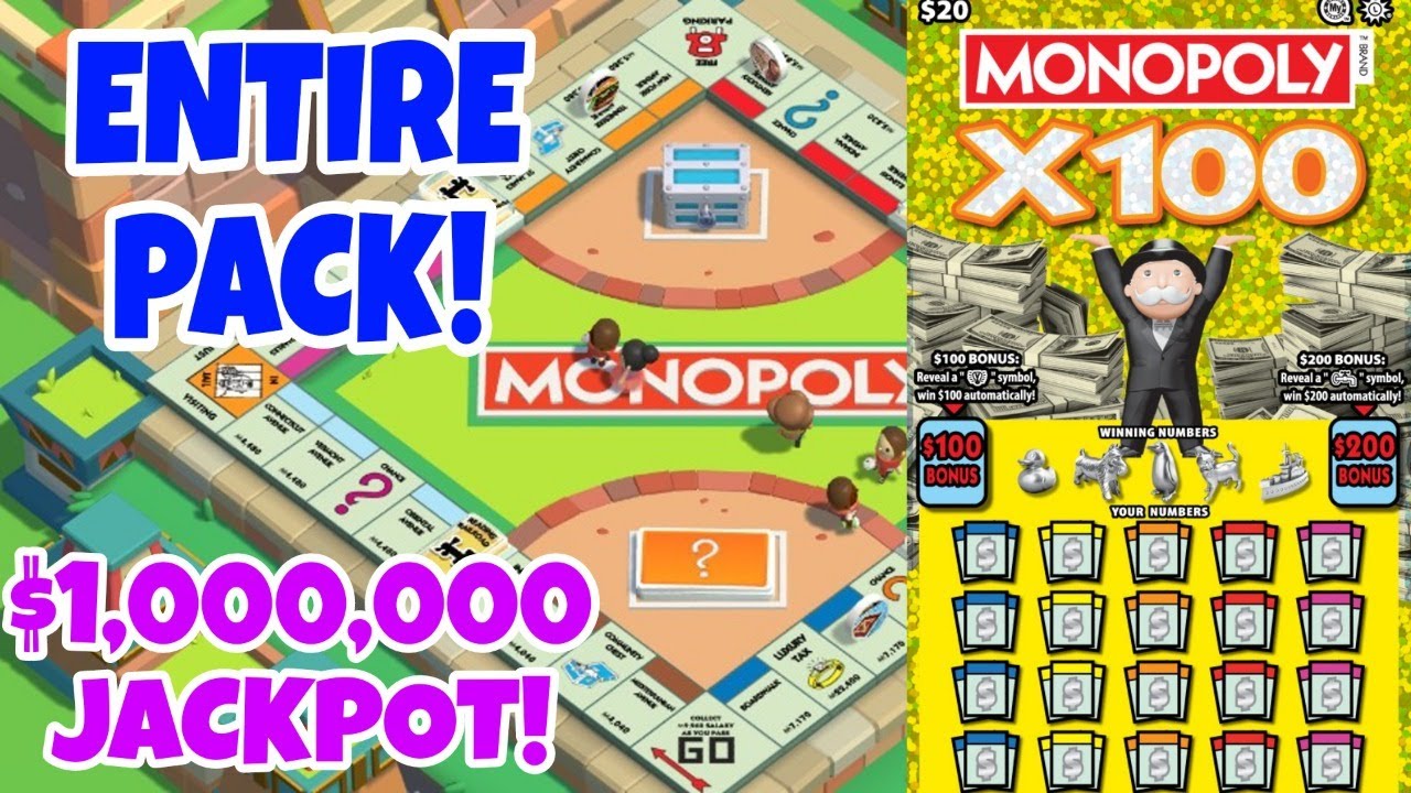Part 1 $20x30 MONOPOLY X100 SCRATCH OFF TICKETS MD LOTTERY | FULL PACK ...