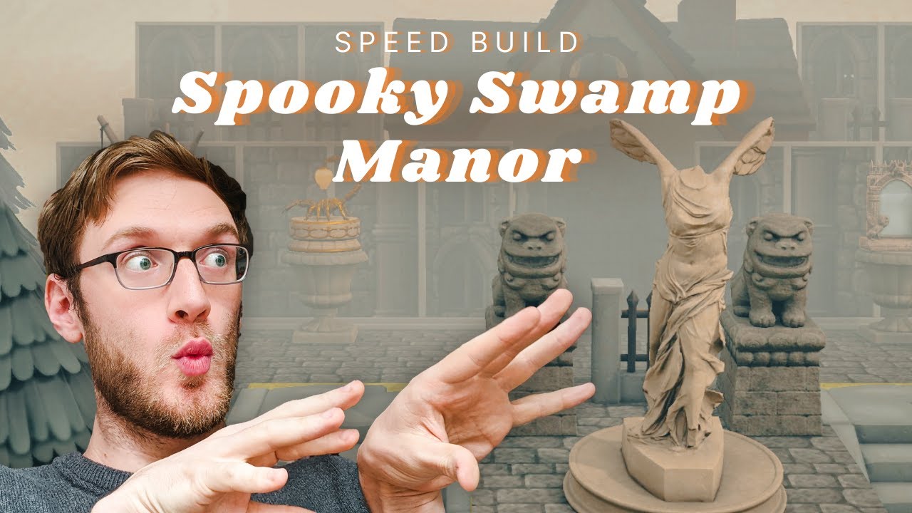 Spooking up My Island with a Haunted Swamp Manor | Animal Crossing New ...
