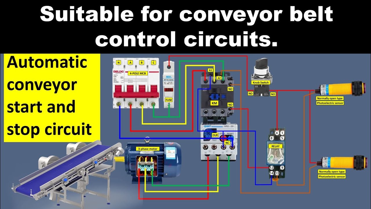 Industrial Conveyor Belt Control System | Circuit Diagram Guide - YouTube