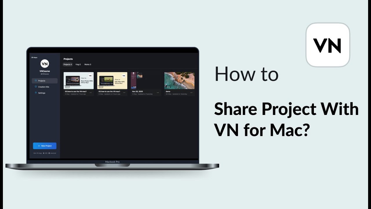 05. How to Share Project With VN for Mac? - YouTube