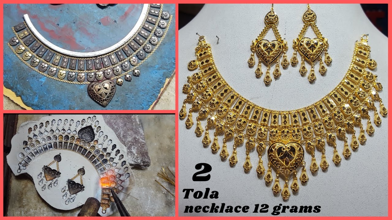 Making 2 tola Gold Necklace. 22k Gold Necklace.only 23 Grams. - YouTube