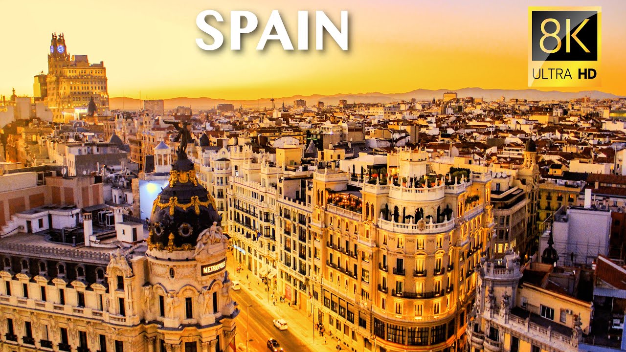 Flying Over Aerial Spain in 8K Video by Drone | 8K Aerial Video of ...