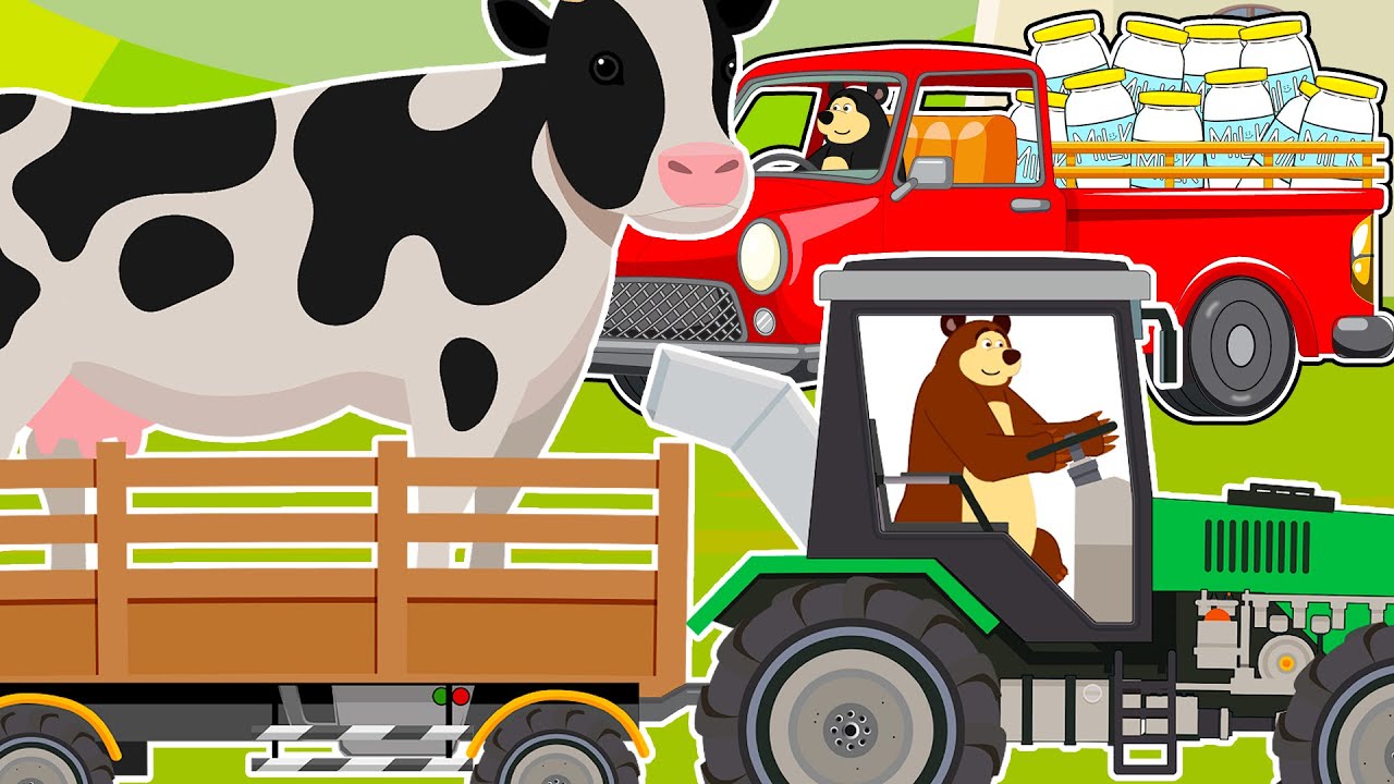 Farm Works: Tractor Trailer for Transporting MILK from Dairy Cows ...