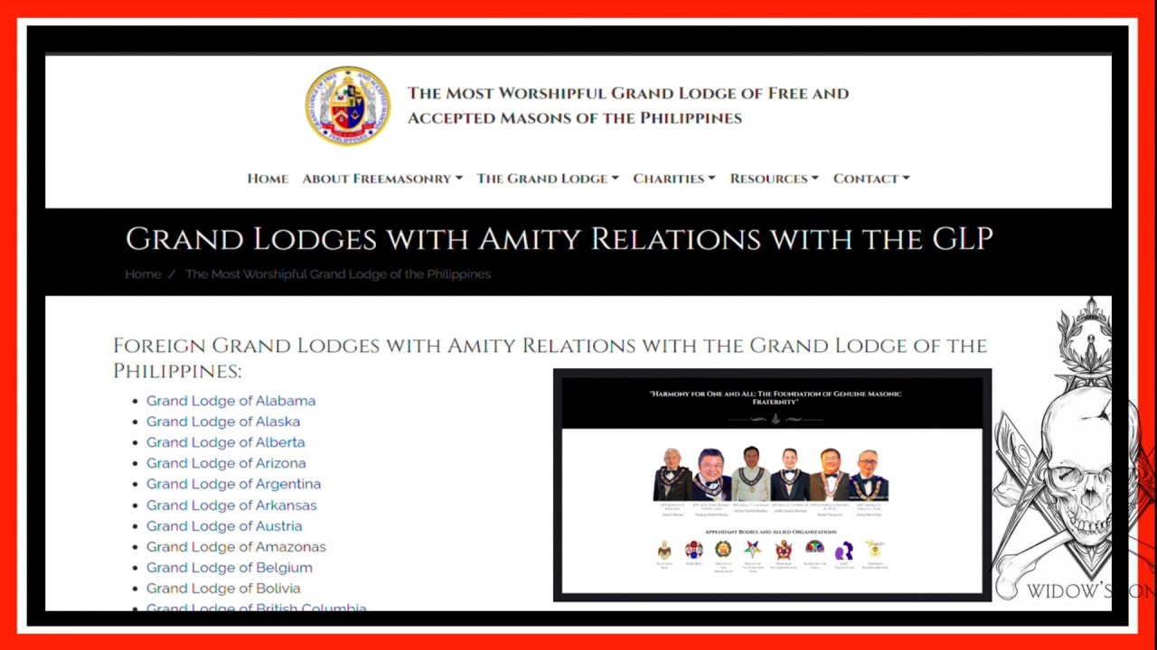 Grand Lodge of the Philippines (GLP) | Foreign GL with Amity and ...