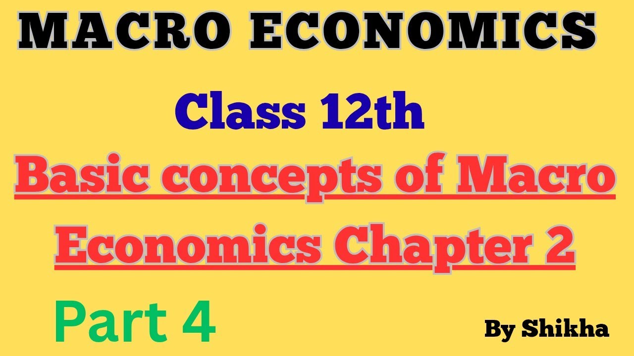 Basic concepts of Macro Economics Chapter 2 ( Part 4) - YouTube