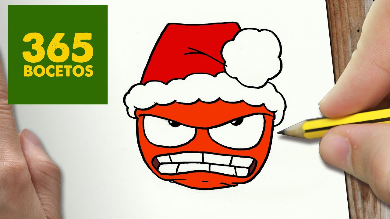 COMO DIBUJAR A FURIA PARA NAVIDAD PASO A PASO: Dibujos kawaii navideños ...