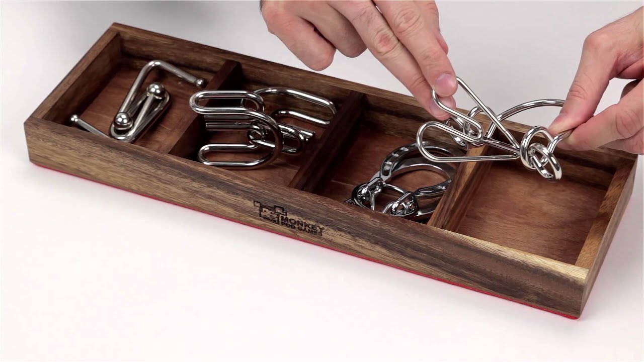 Enigma Collection Metal Brain Teaser Set - YouTube