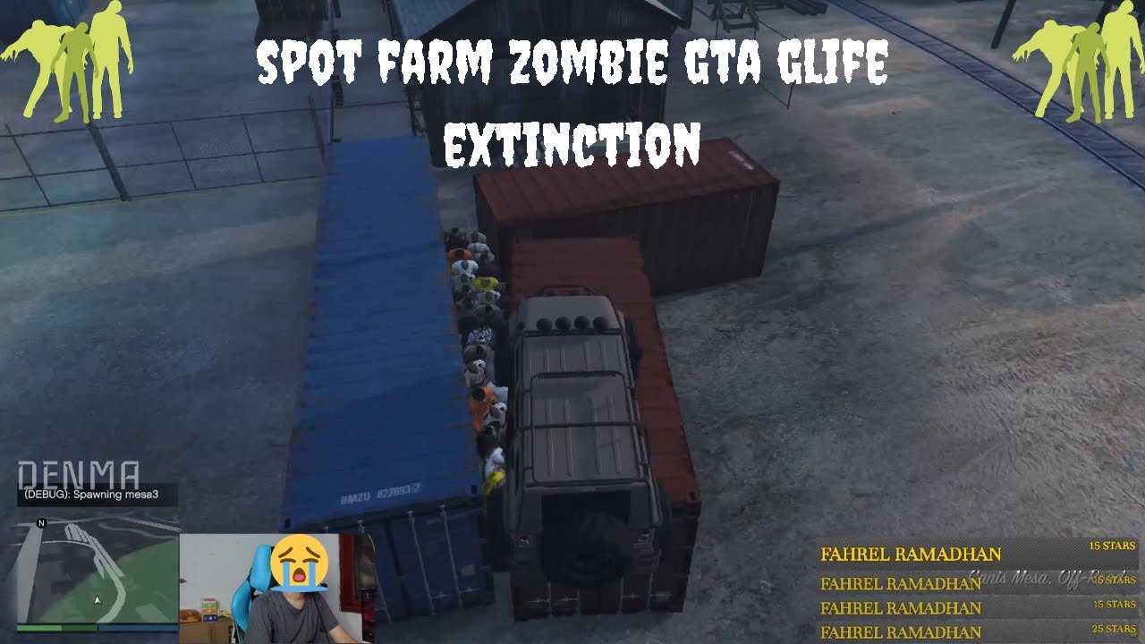 SPOT FARM GTA 5 ZOMBIE MODE | FIVEM GLIFE EXTINCTION #gta #gta5 - YouTube