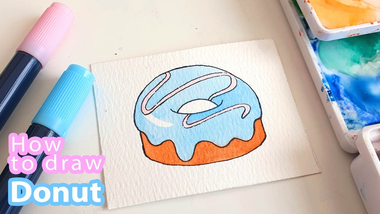 How To Draw a Donut for Beginners! - YouTube