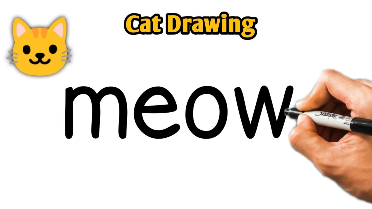 Drawing Cat🐱 from 'meow...' | बिल्ली का चित्र बनाइए बोहोत आसानीसे | How ...