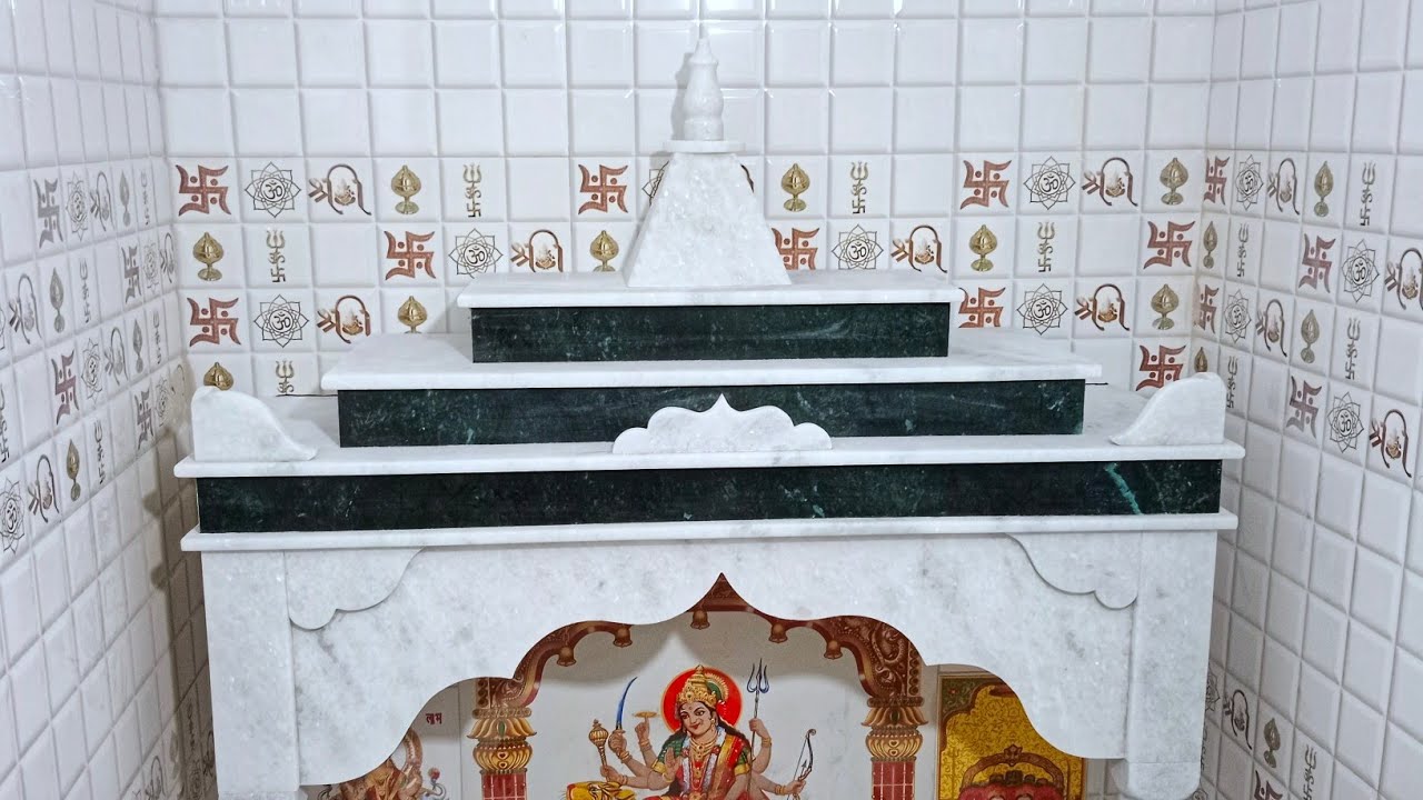 How To Make Marble Temple Design || Puja Rum Design || Marble Mandir ...