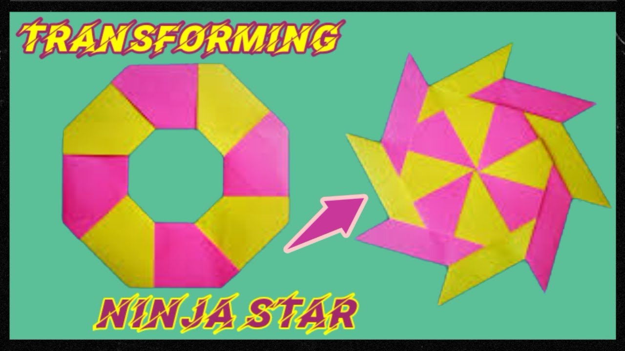 How to make a paper transforming ninja star||paper ninja star||paper ...