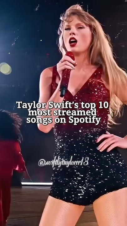 Taylor Swift’s top 10 most streamed songs on Spotify - YouTube
