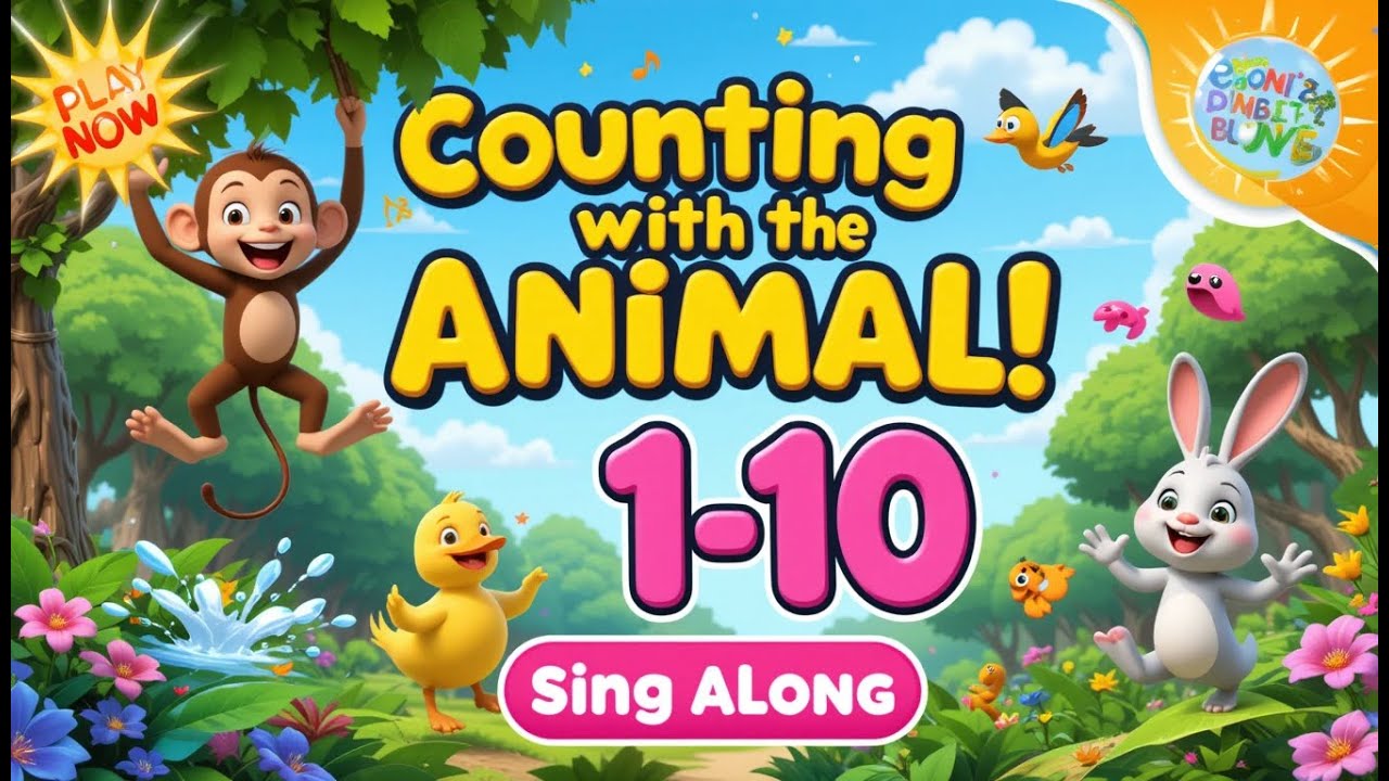 🎵 "Counting with the Animals | Fun Kids' Song for Learning Numbers 1 to ...