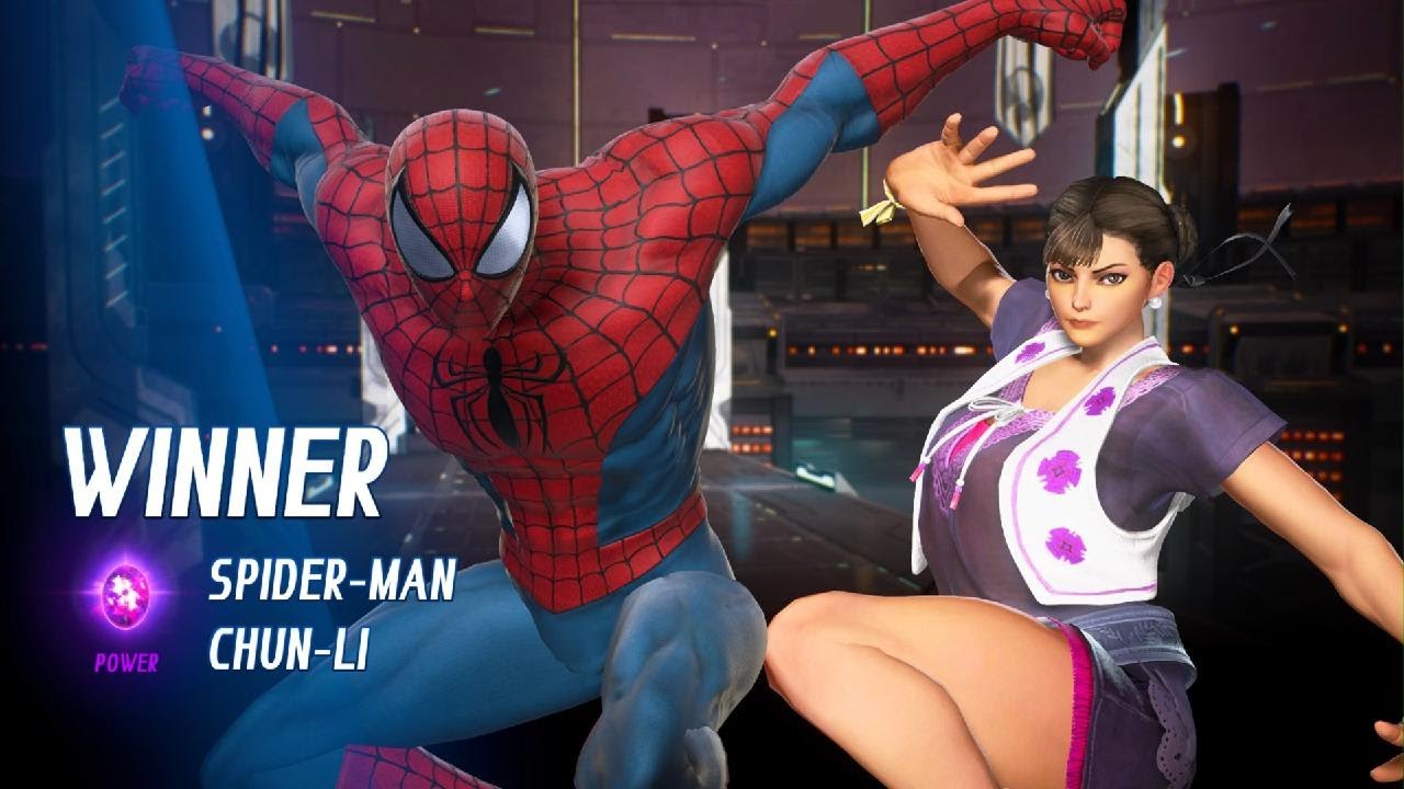 MARVEL VS. CAPCOM: INFINITE: Spiderman/Chun-Li Arcade Playthrough - YouTube