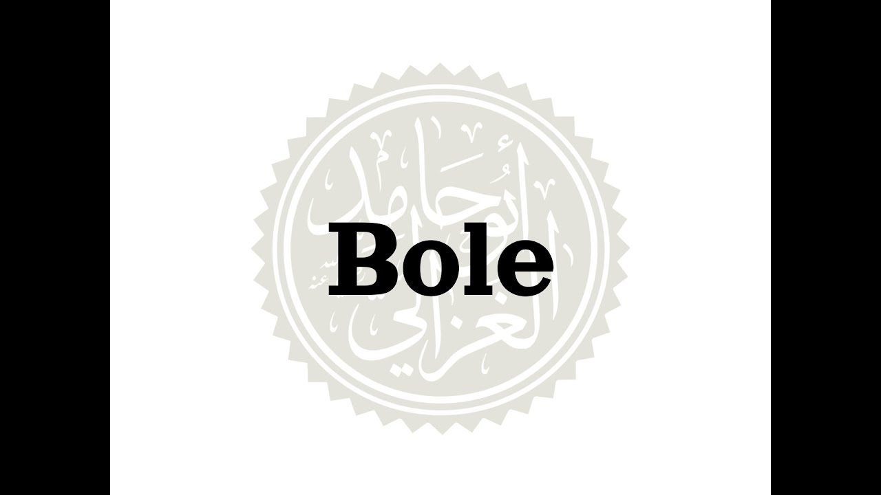 How to pronounce Bole (CORRECTLY) - YouTube