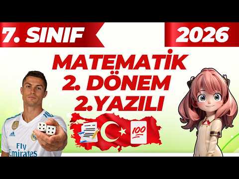 7. Sınıf Matematik 2. Dönem 2. Yazılı 2026 | Ortak Sınav Hazırlık