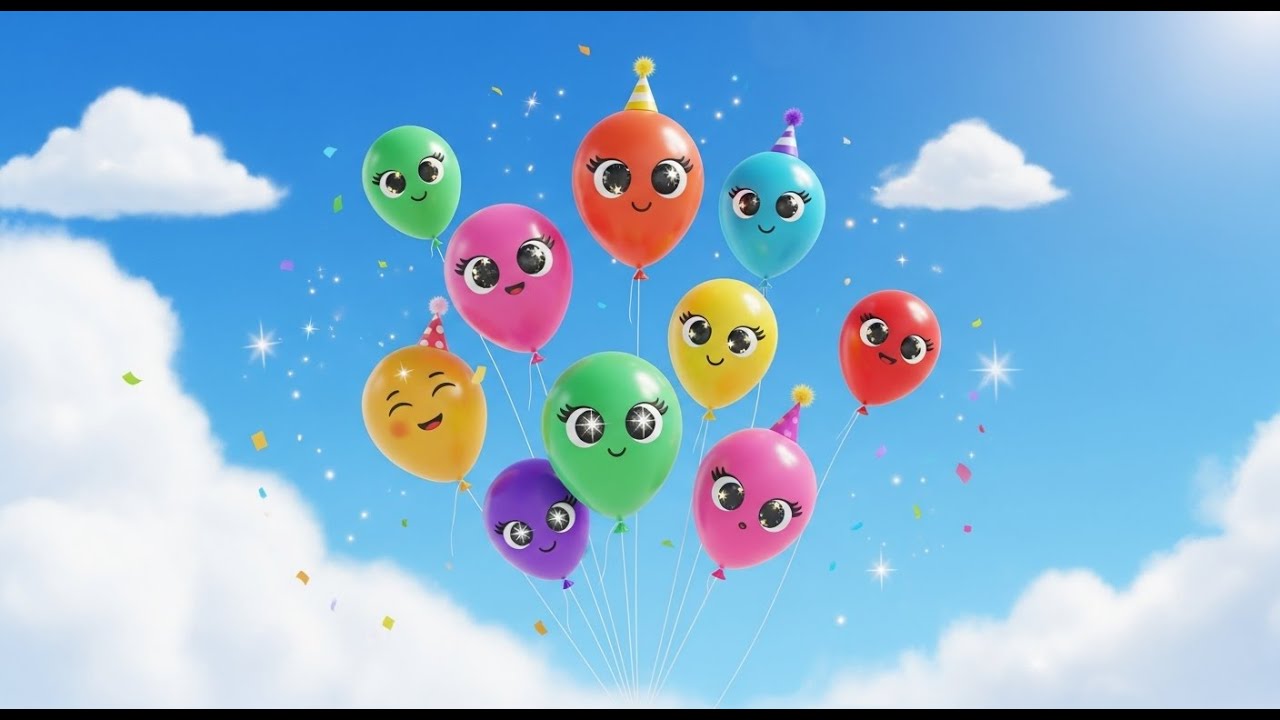 Count the Balloons in the Sky | Nursery Rhyme Song for Kids - YouTube