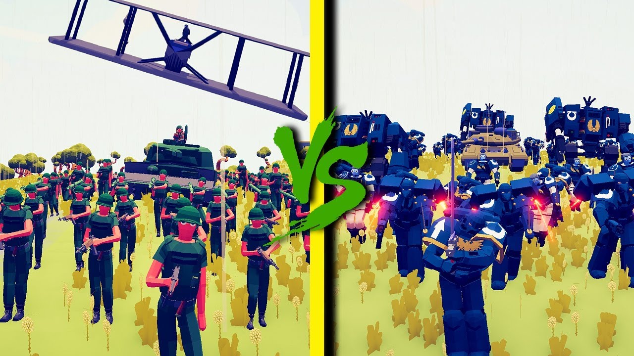 WW2 USA vs MODERN ARMY - Totally Accurate Battle Simulator TABS - YouTube