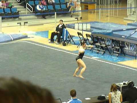 Arkansas Gymnastics 3/17/13 - Kelci Lewis - FX [[Partial]] - YouTube