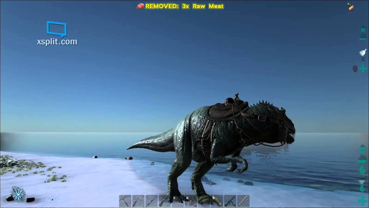 ARK Survival Evolved - Gigantosaurus vs Alpha Carno. - YouTube
