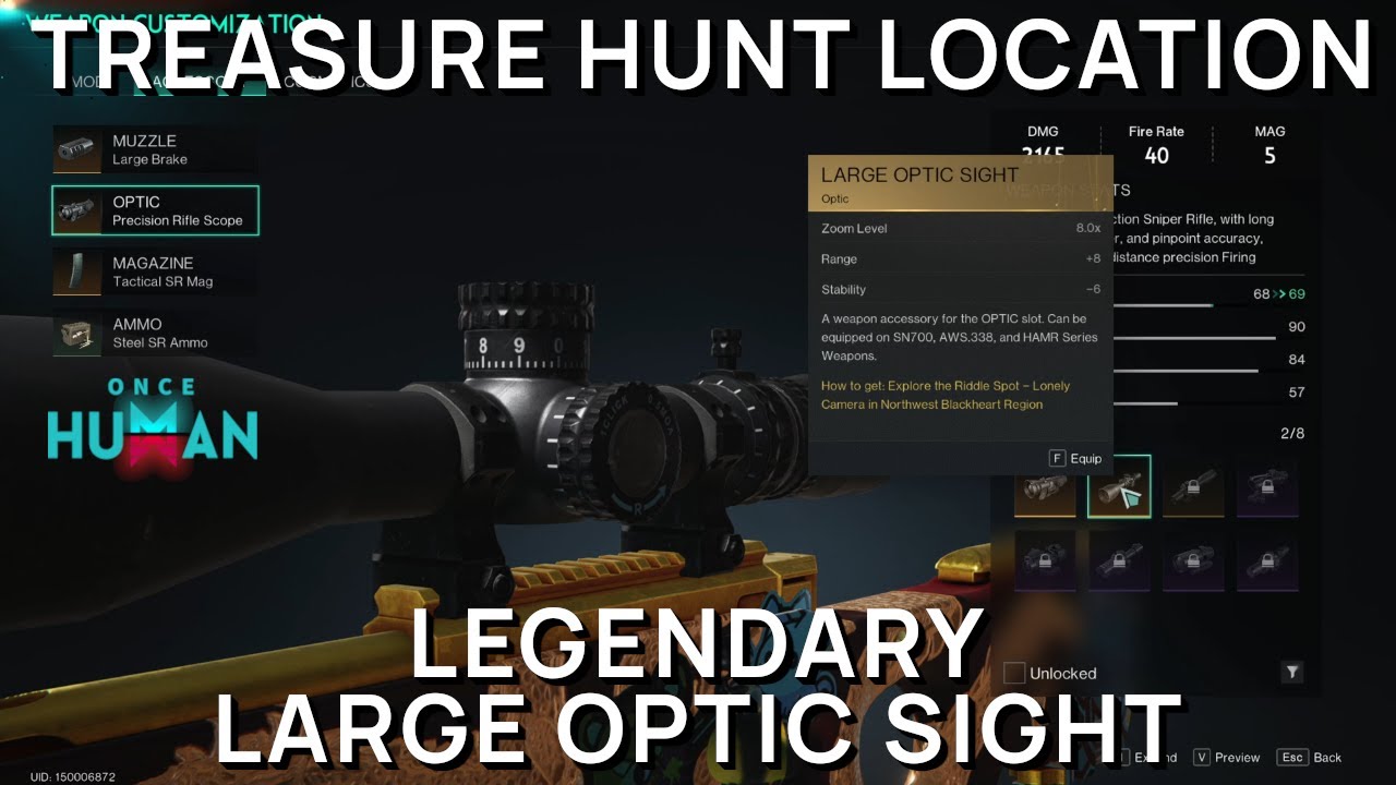 Once Human - Legendary Large Optic Sight Location - Accessory ...