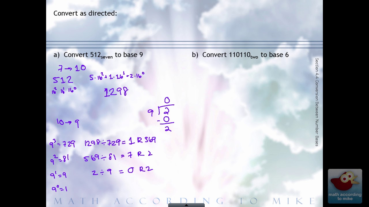 Converting from a Base to Another Base - YouTube