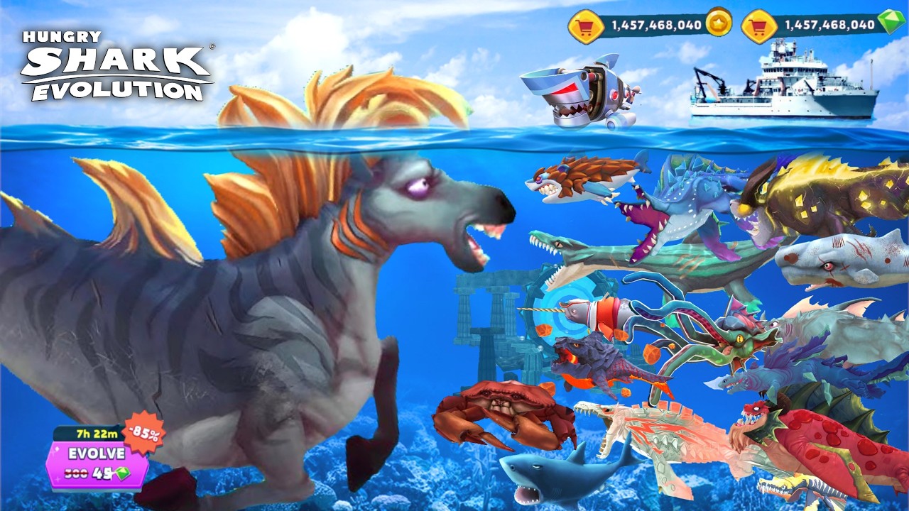 Hungry Shark Evolution - All Shark Special Shark vs New Howsea Shark ...