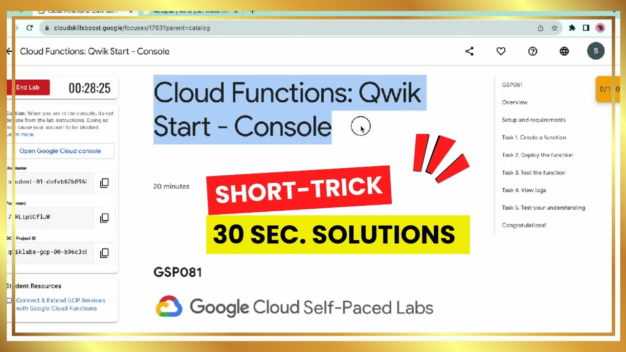[2024] Cloud Functions: Qwik Start - Console || #qwiklabs || #GSP081 - YouTube