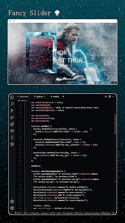 Create Fancy Slider For website using HTML CSS and JavaScript #coding #shortvideo #shorts # ...