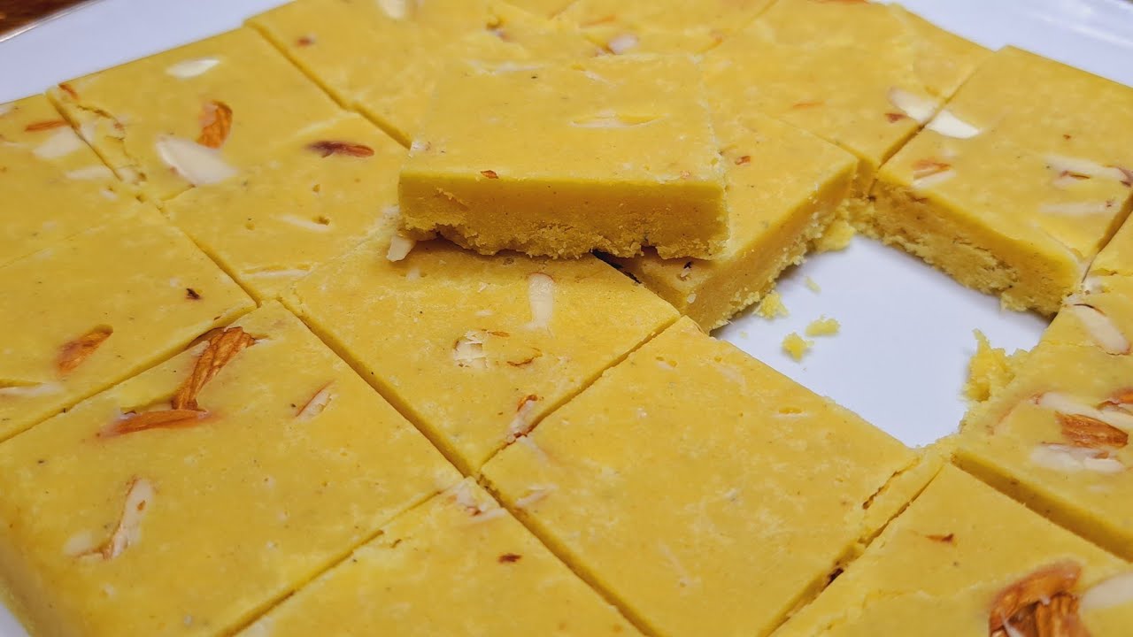 Quick besan burfi recipe|yummy super easy to make!! - YouTube