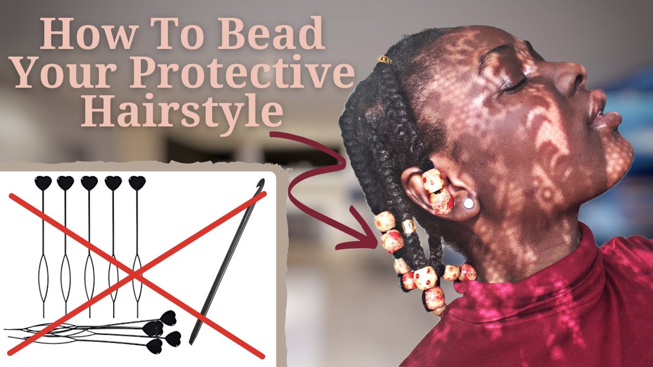 2 Quick Easy Ways To Add Beads To Your Natural Hair Without A Beader Or ...