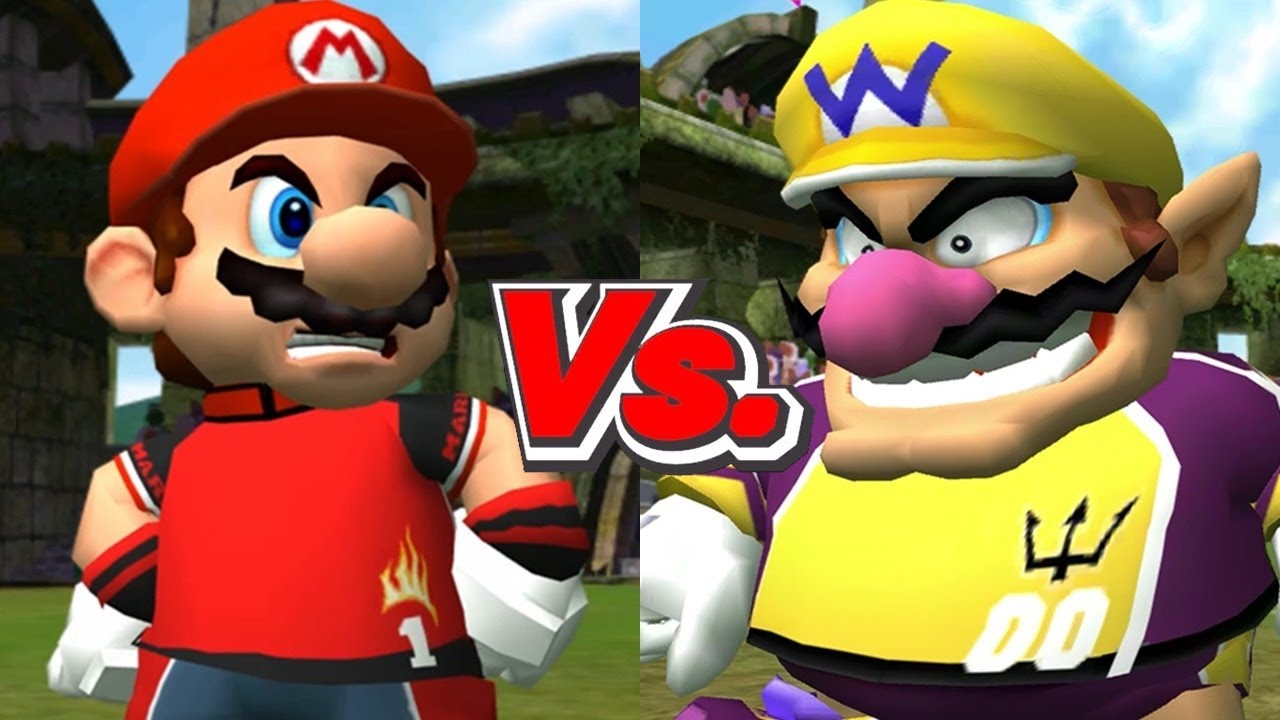 Super Mario Strikers - Mario/Birdo Vs. Wario/Birdo - YouTube