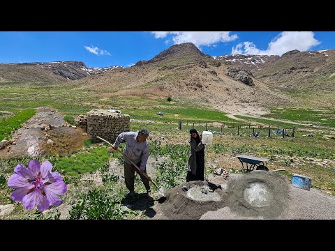 İran'da göçebe yaşam | Bakir doğaya göç için dağ evi hazırlığı 🌿🏔