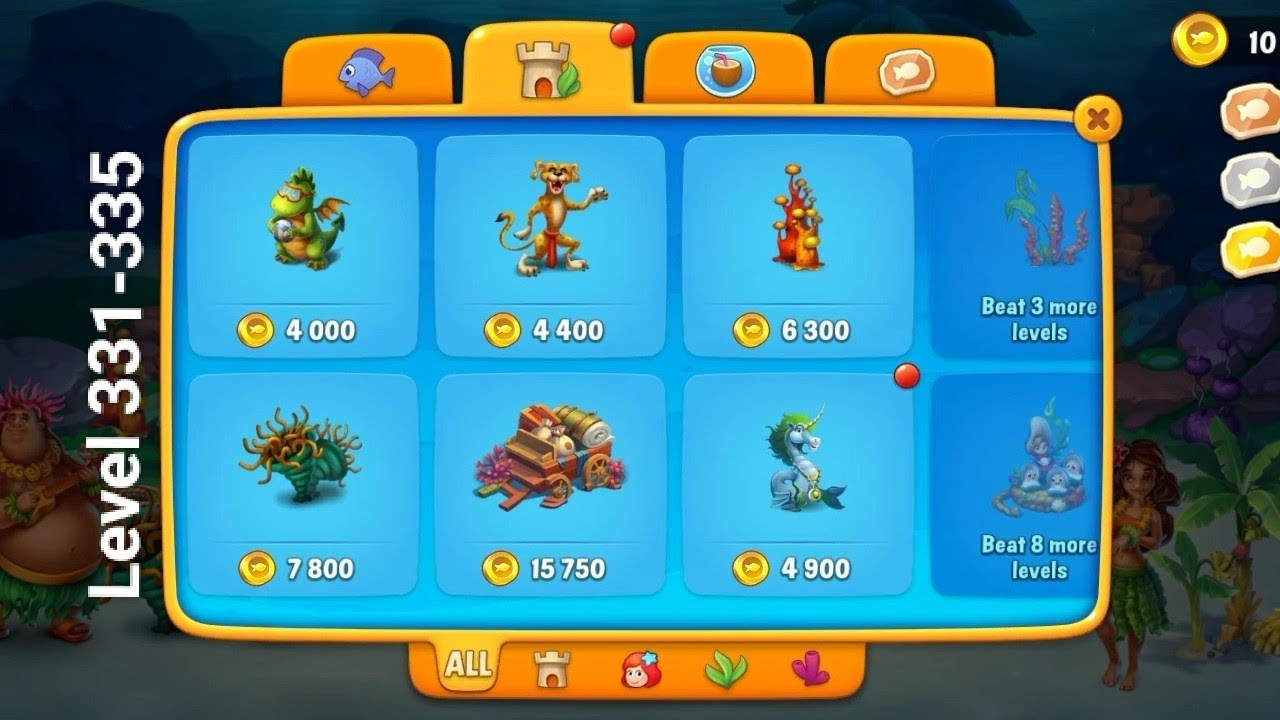 Gameplay Fishdom Level 331-335 - YouTube