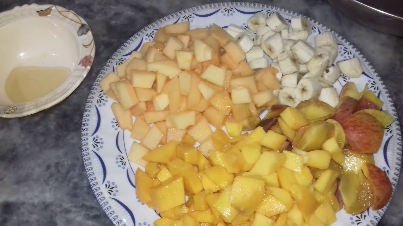 Pakistani Fruit Chaat Homemade Desi Kitchen - YouTube