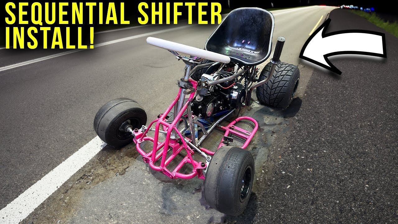 Installing a HUGE 125cc 4 stroke motor in our BUDGET Drift Kart! | Part ...