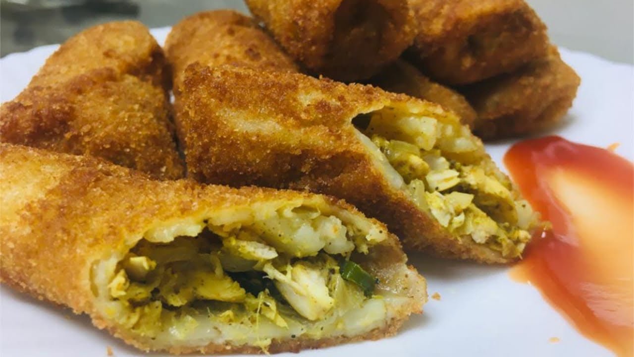 Chicken Roll Recipe ||Tasty Evening Snack - YouTube