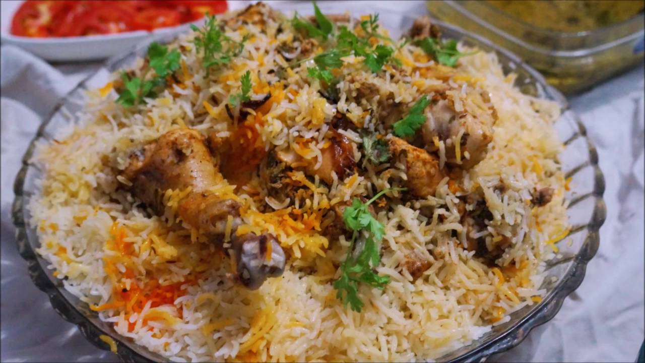 chicken biryani and mirchiyon ka salan - YouTube