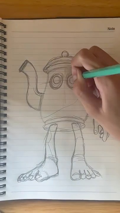 Drawing brain rot tutorial 🫖🦵#brainrot #drawing #tutorial #tatatasahur ...