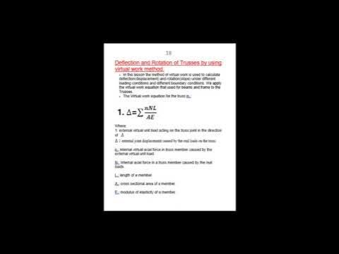 Deflection and Rotation of Trusses by using virtual work method. - YouTube