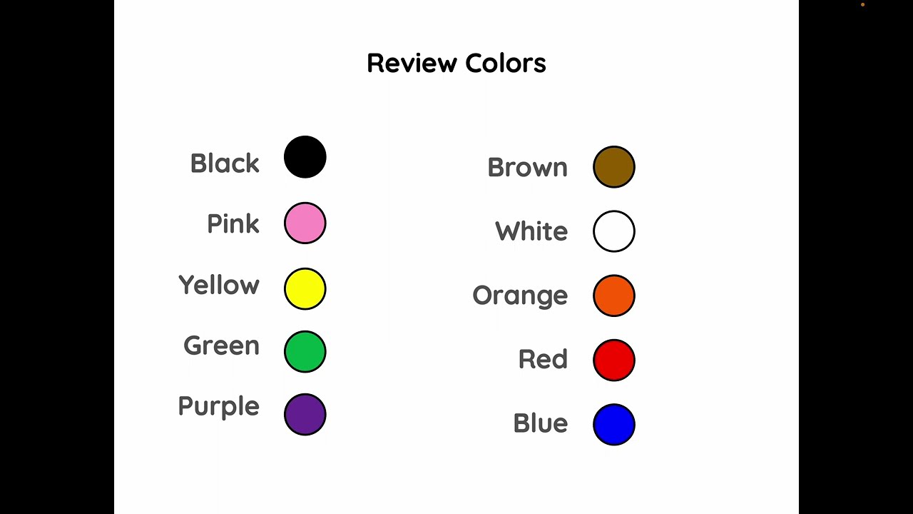 Colours Wordwall An Orange Poster Includes The Written Color Name And