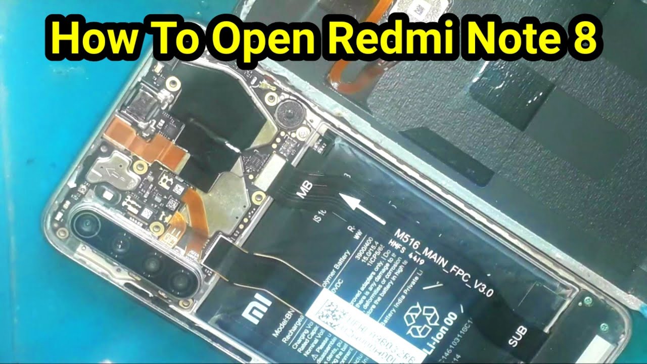 How To Open Redmi Note 8 | How to Open Redmi Note 8 Back Panel - YouTube