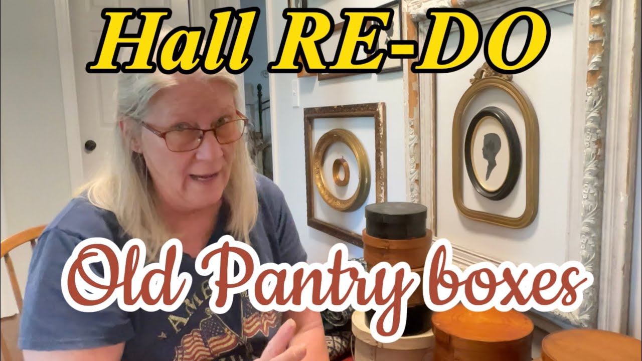 The HALLWAY RE-DO / Old pantry boxes / Primitives - YouTube