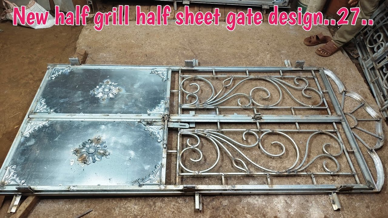 New Gate Design.. Half Sheet Half Grill Main Gate Design.. Grill Gate ...